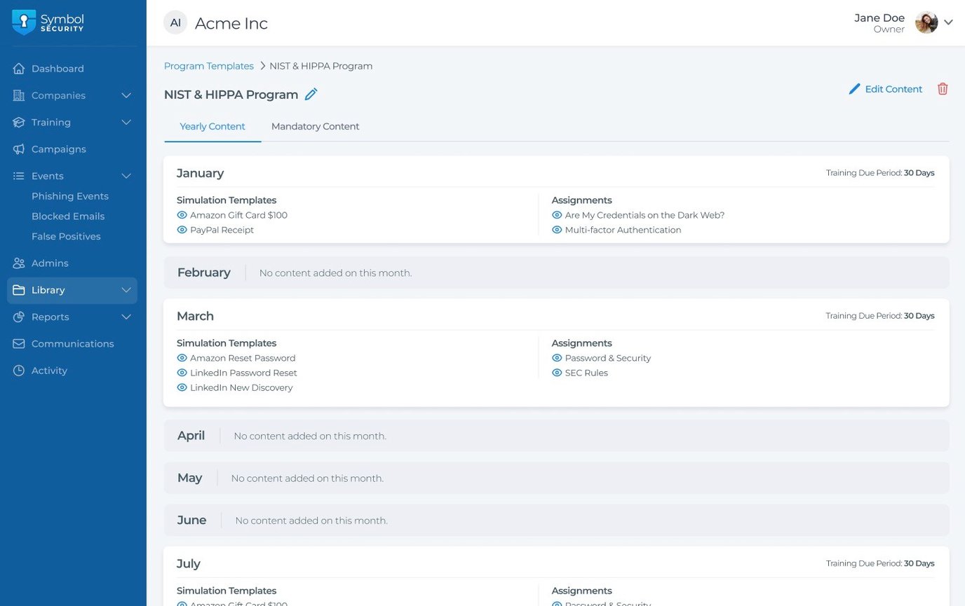 MSP - Managing Program Templates