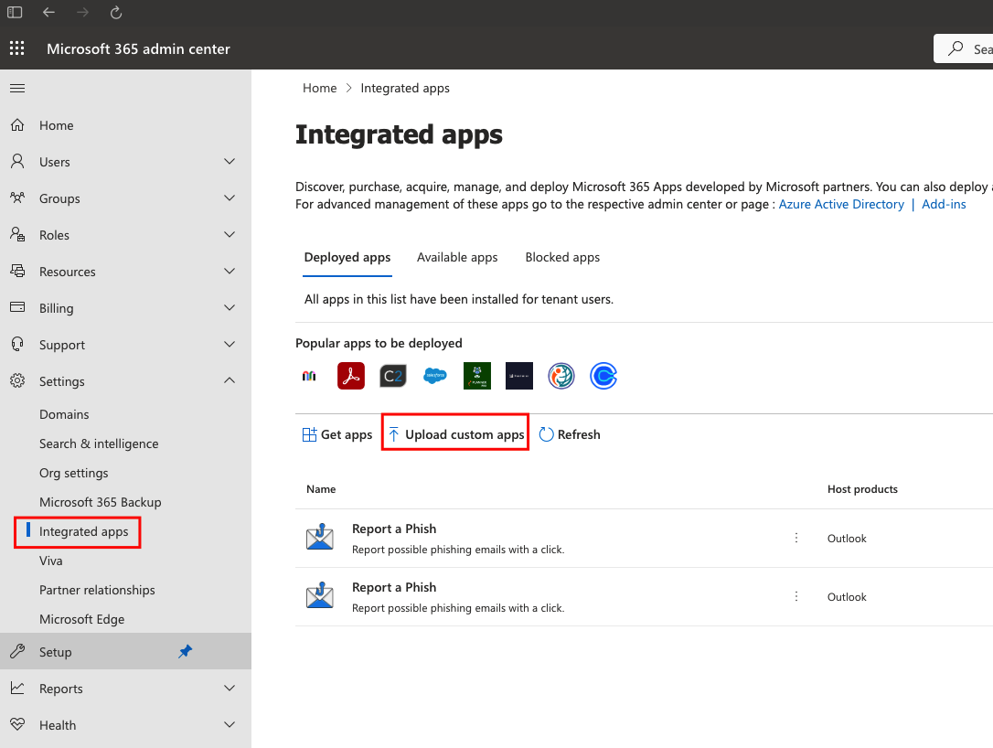 How to configure Report a Phish on Outlook